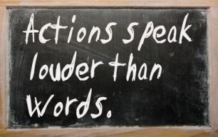 HOOP THOUGHTS: REMEMBER: IT'S YOUR ACTION NOT YOUR WORDS