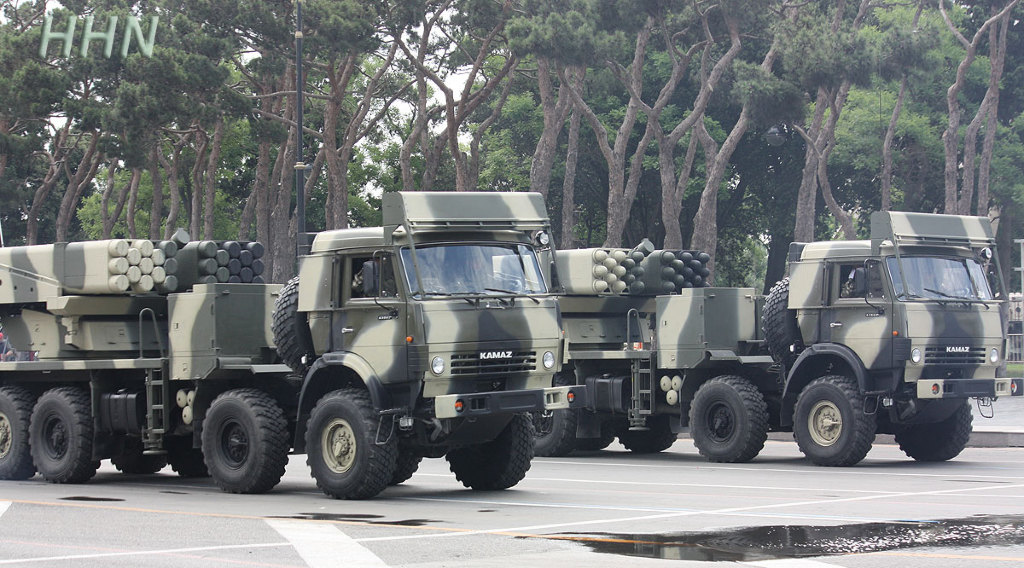 Israeli Extended Range Artillery (EXTRA) guided missile being fired ...