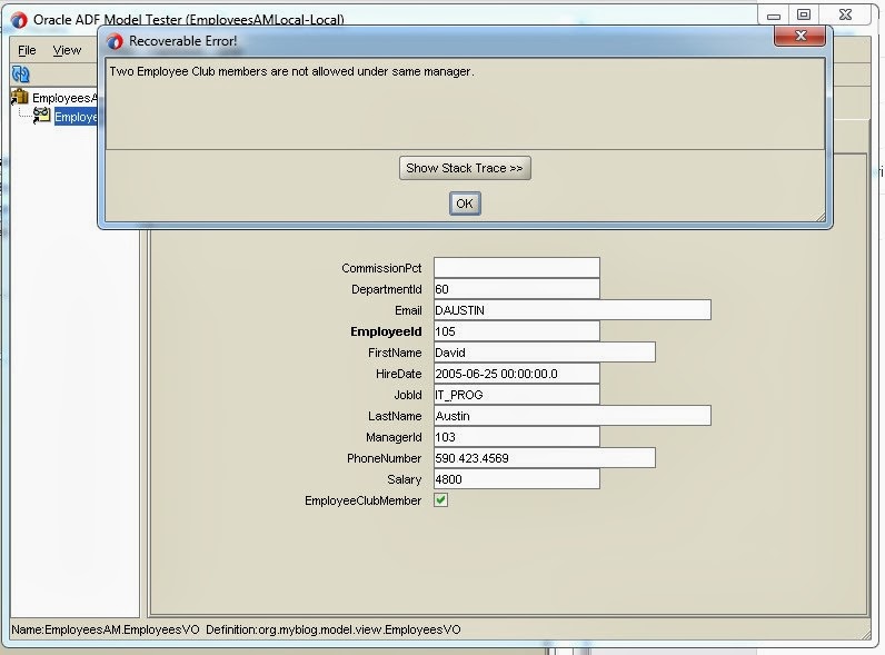 Adf Entity Object Entity Level And Transaction Level Method Validations Technology Blog
