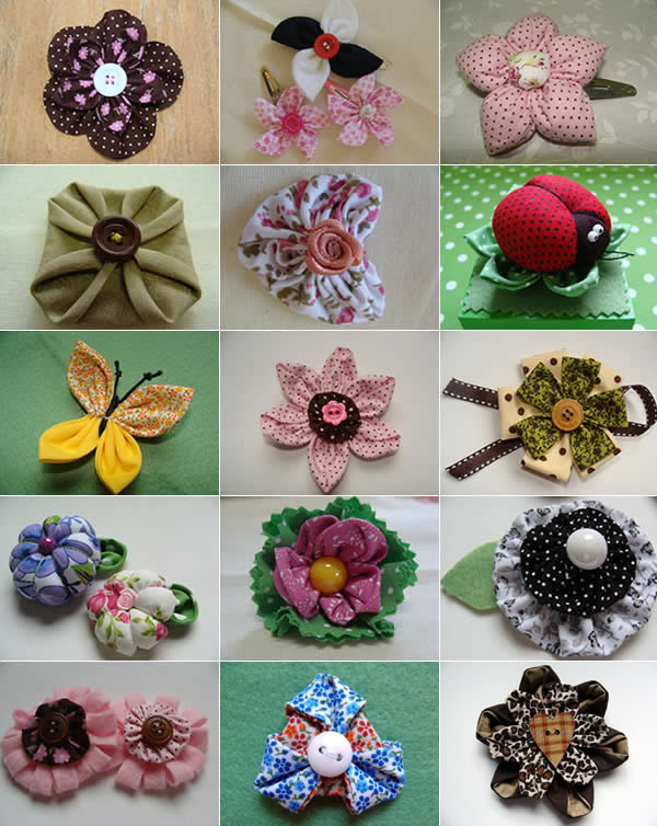 Flor de fuxico com pétalas abertas