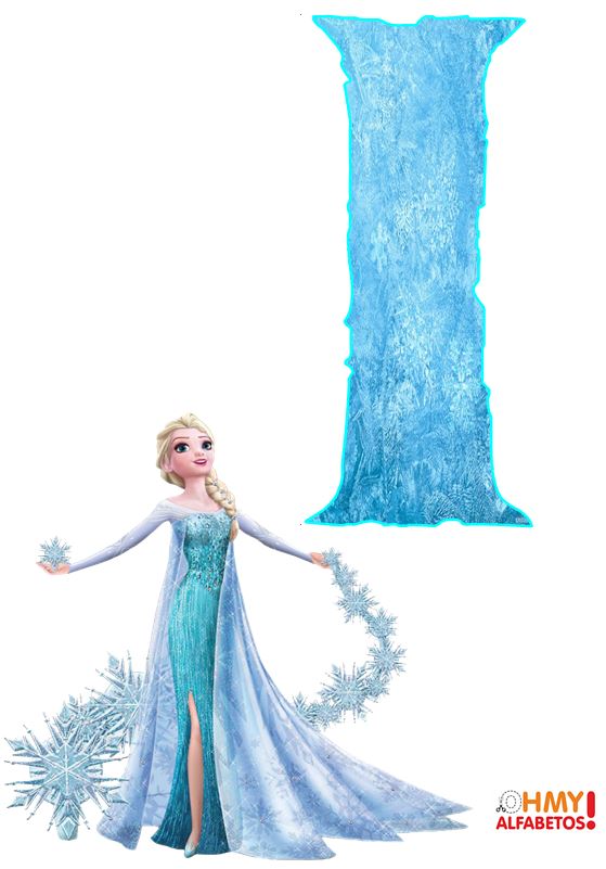 Alfabeto de Elsa de Frozen Haciendo Magia. - Oh my Alfabetos!