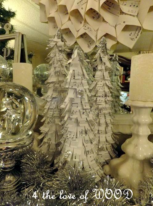 4 the love of wood: SHEET MUSIC TREES - tutorial
