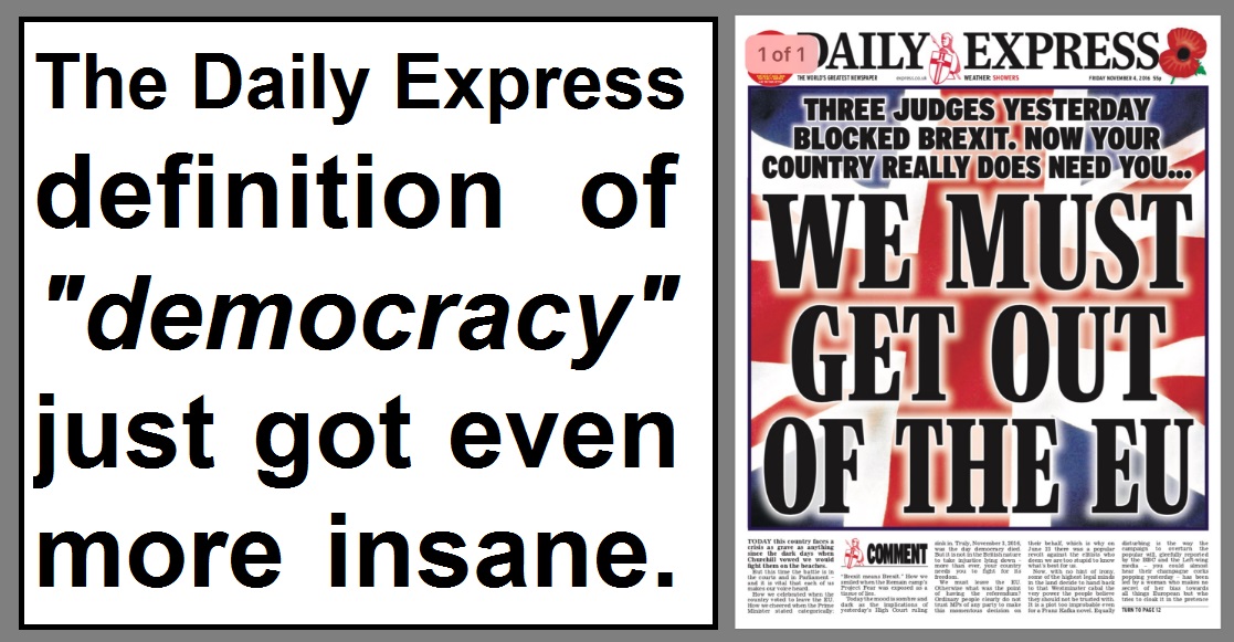 The Daily Express definition of democracy