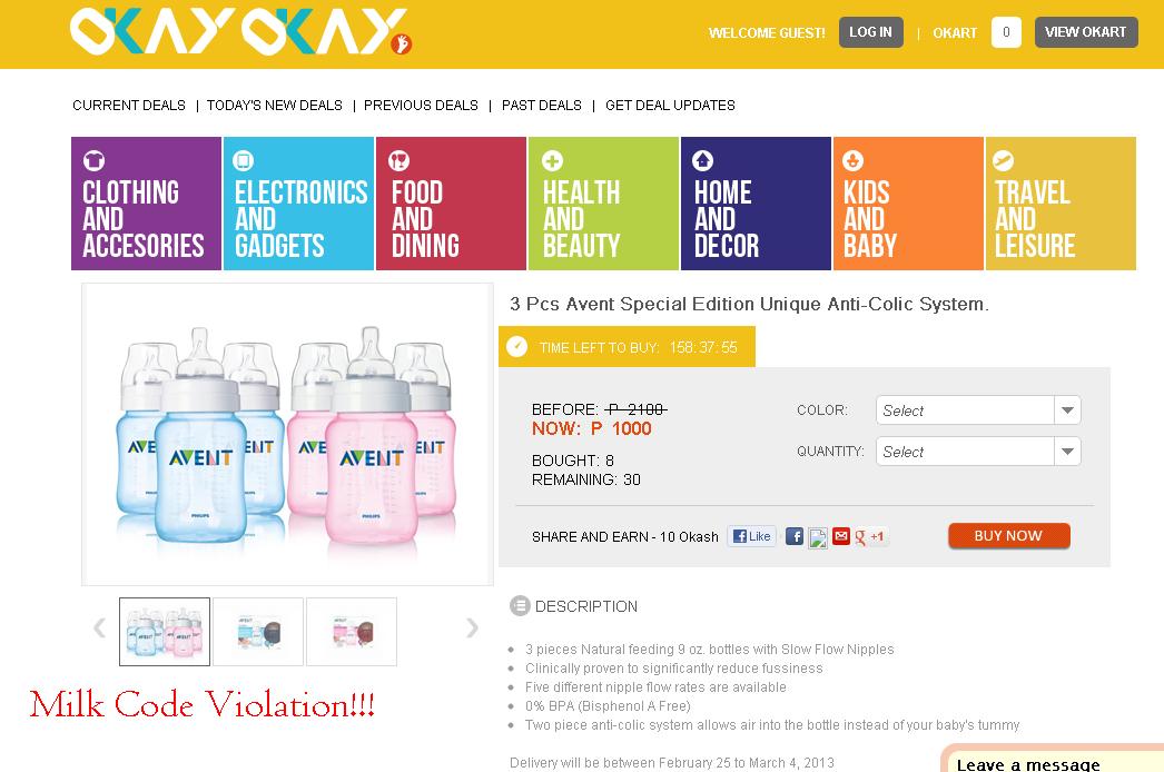 Chronicles of a Nursing Mom: Milk Code Violation: Feeding Bottles and Teats