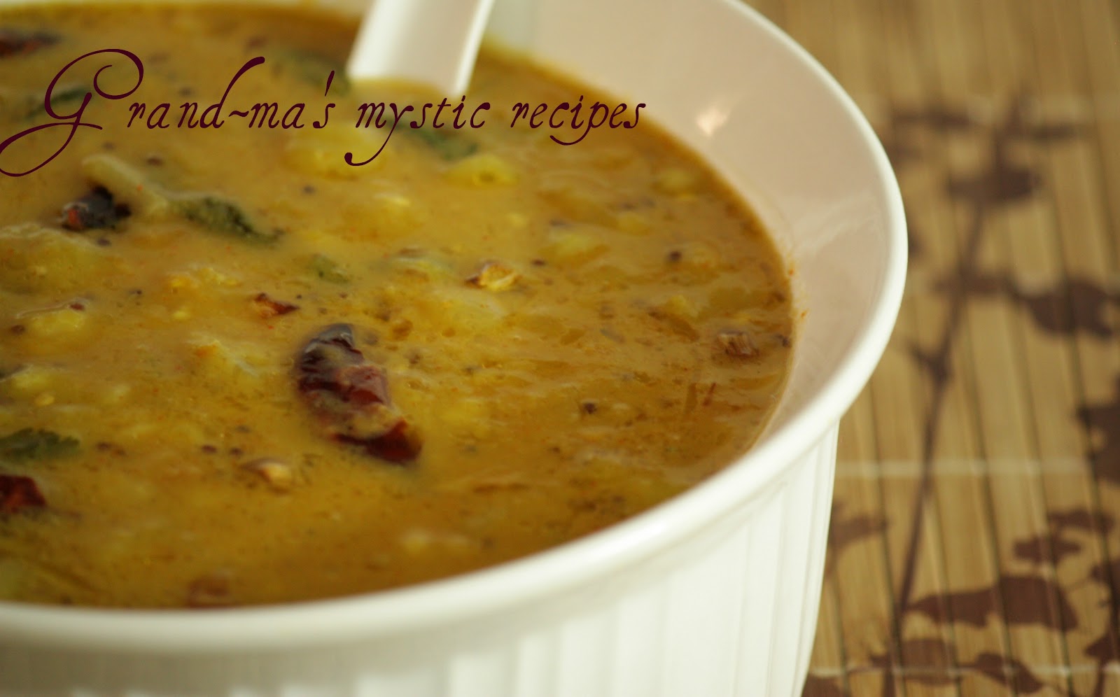 Grand-ma's Mystic Recipes: Beerakai pappu [ridge gourd dal] -my little ...