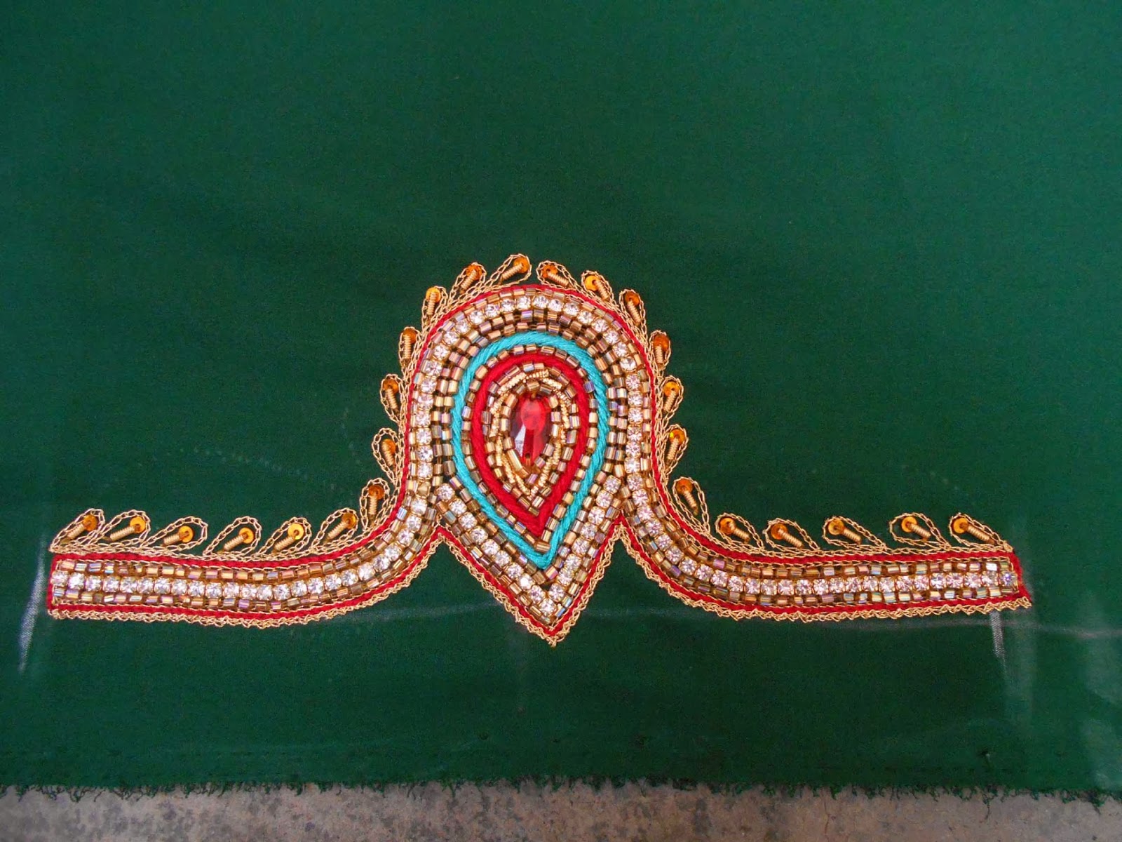 Chudi Neck Designs and Saree Designs ~ Aishwarya Fashions