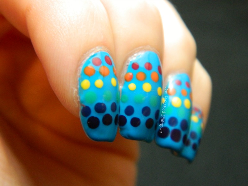 The Polished Platypus: Nail Art Challenge Day Eight: Polka Dot Nails