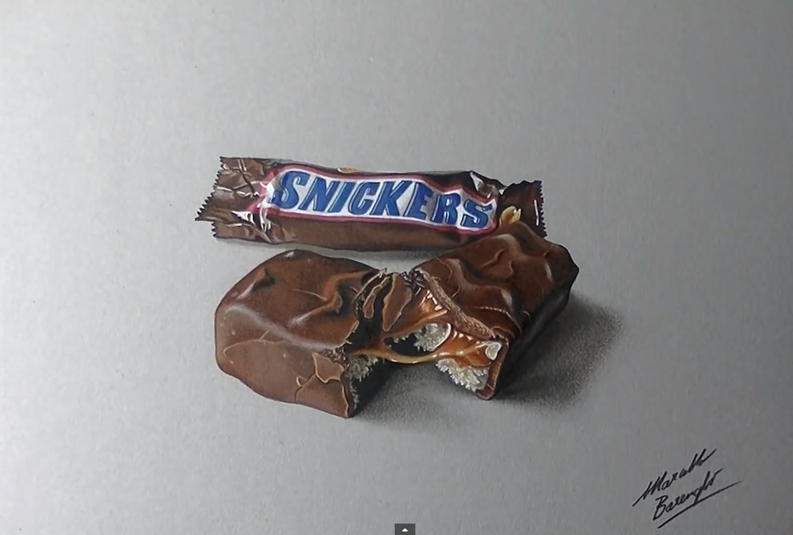 How I draw a Snickers bar by Marcello Barenghi | HoW To DRaW