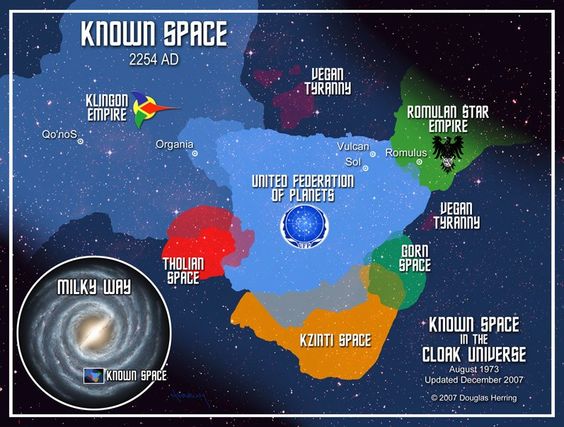 Seduced by the New...: Known United Federation of Planets Galactic Map