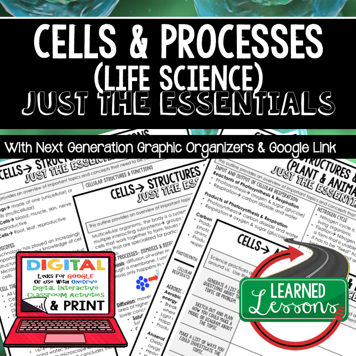 Life Science Just the Essentials Content Outlines, Next Generation ...