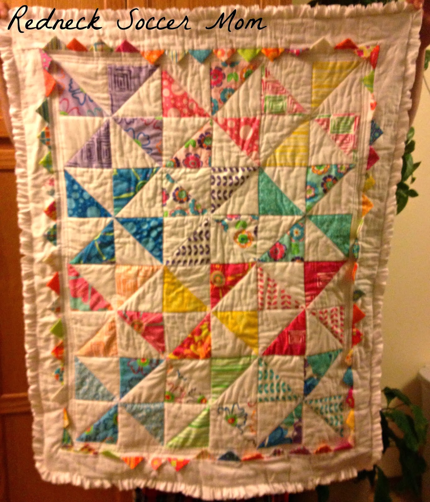 Redneck Soccer Mom: Ruffled edge quilt