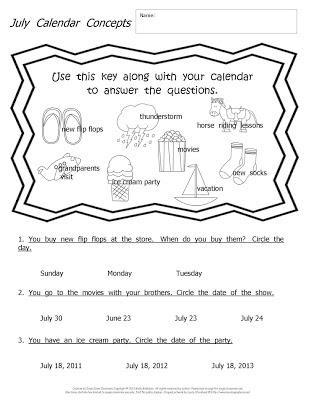 Lessons by Molly: July Calendar Activities That Support Common Core ...