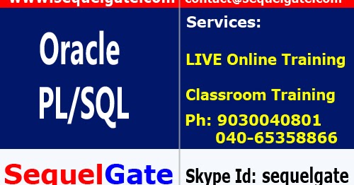 SQL & PL-SQL Training: Oracle PLSQL Best Classroom Training@ SequelGate