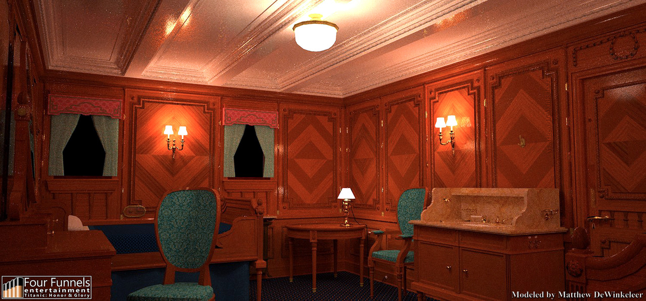 ERA DE OURO DOS NAVIOS: Suítes Parlour Do Titanic