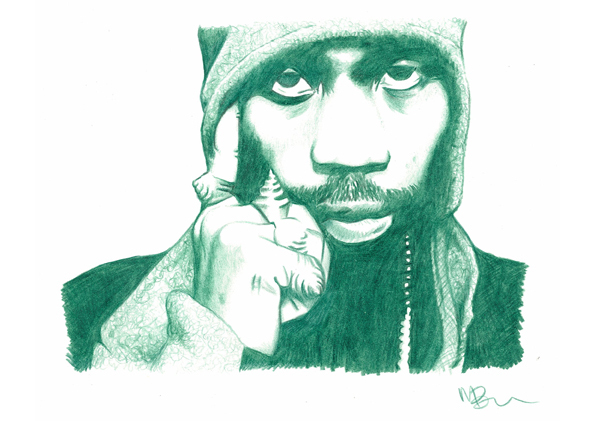 daily beautiful illustrations # 42 : Hip Hop Portrait Sketches ...