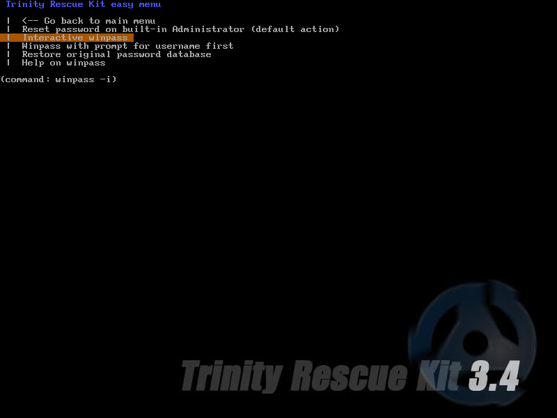 Trinity Rescue Kit ile Windows 7 ve 8.1'de kullanıcı şifresini kaldırma ...
