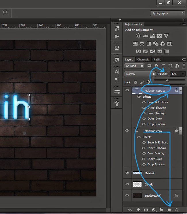 Cara Membuat Neon Text Effect ~ Azzam Heranur