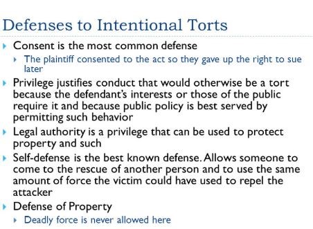 Defenses To International Torts