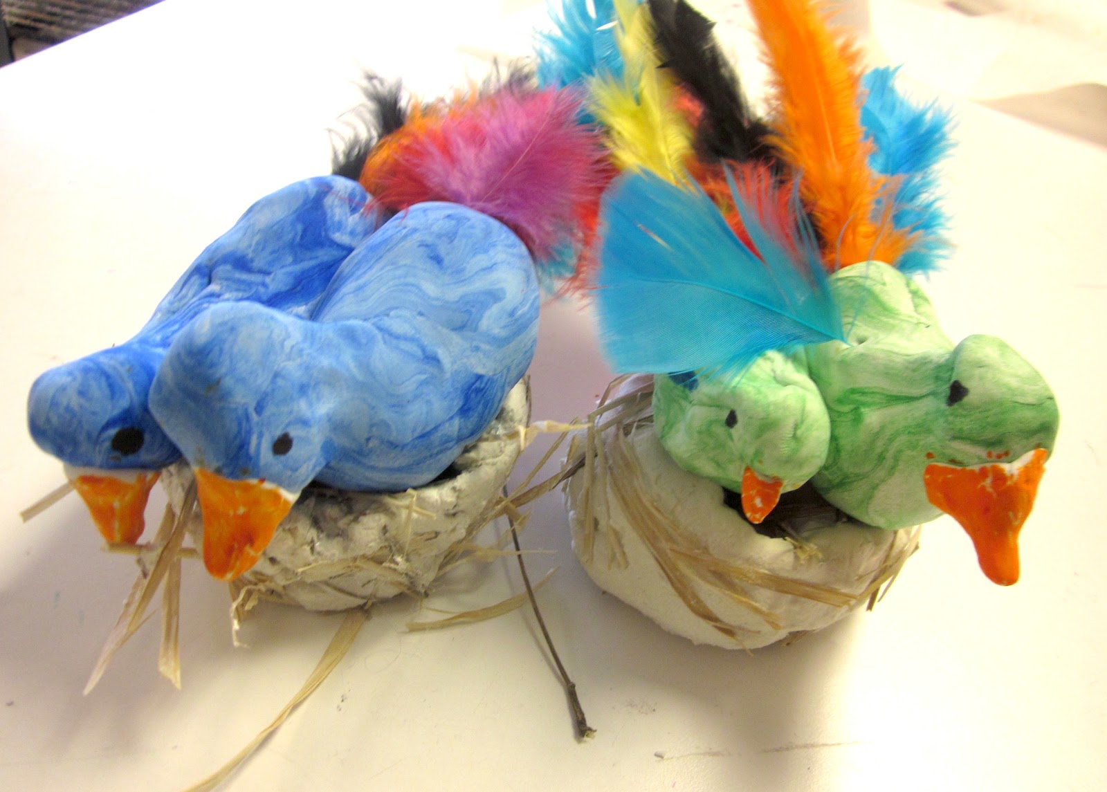 Art is Basic-- Art Teacher Blog: Birds and Nests by the First Graders