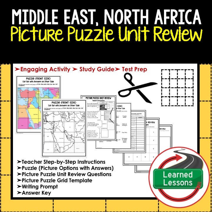 World Geography Picture Puzzle BUNDLE, Test Prep, Unit Review, Study ...