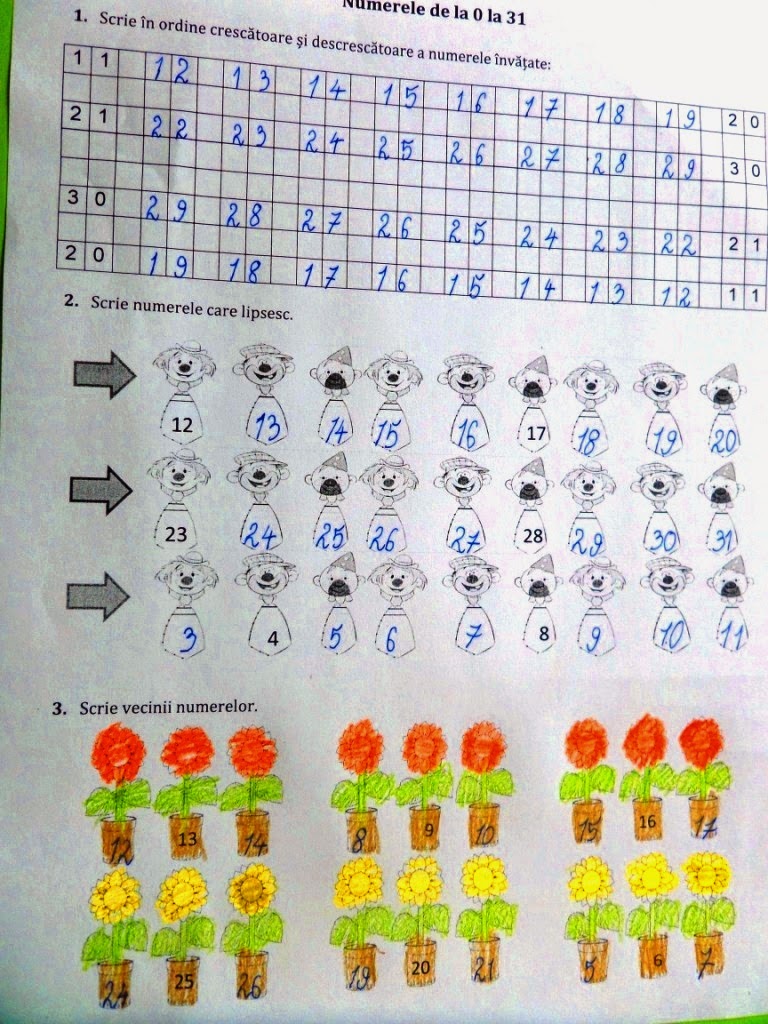 CLASA NOASTRĂ: NUMERELE DE LA 0 LA 31