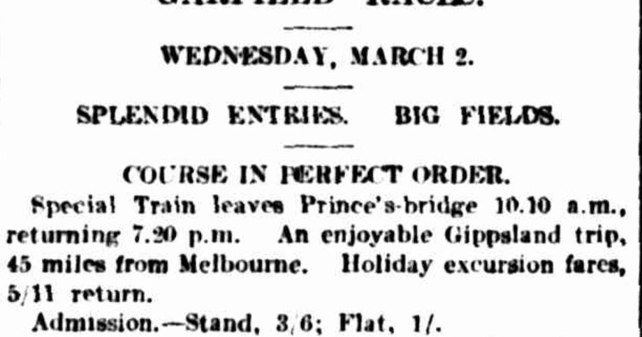 Koo Wee Rup Swamp History: What happened in Garfield in 1910