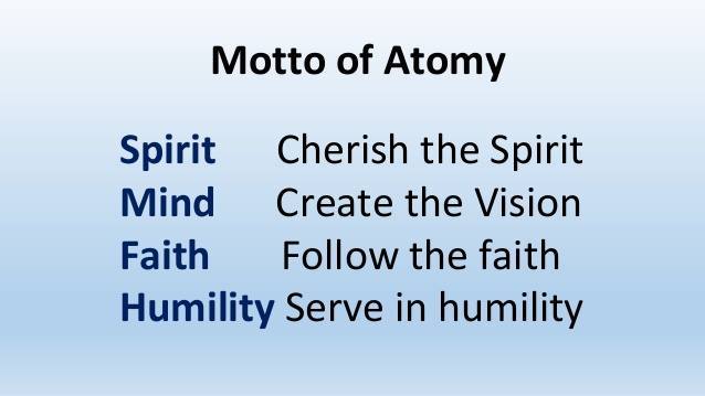 Motto of Atomy