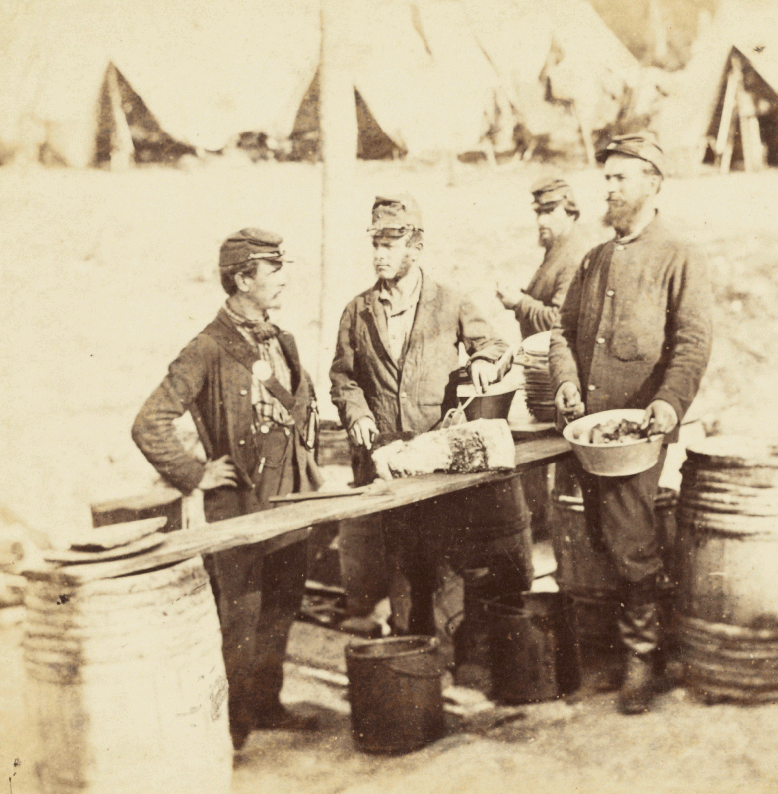 The Chubachus Library of Photographic History: Union Soldiers Preparing ...