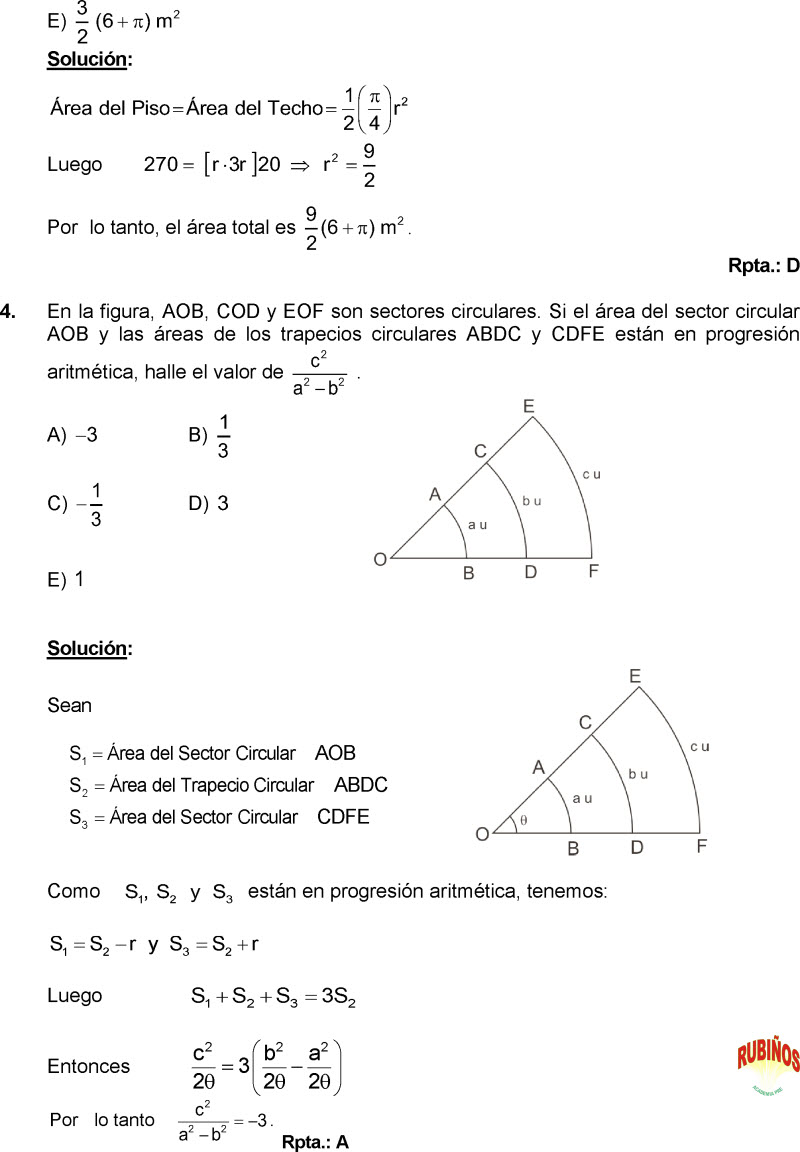 LONGITUD DE ARCO Y SECTOR CIRCULAR EJERCICIOS Y PROBLEMAS RESUELTOS EN ...