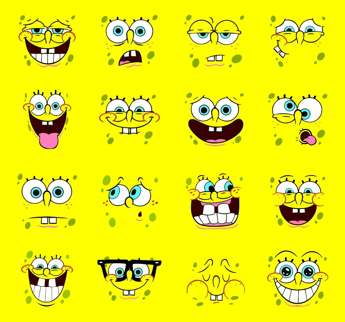 16 Spongebob Face Vector - Desain Jempol (y)