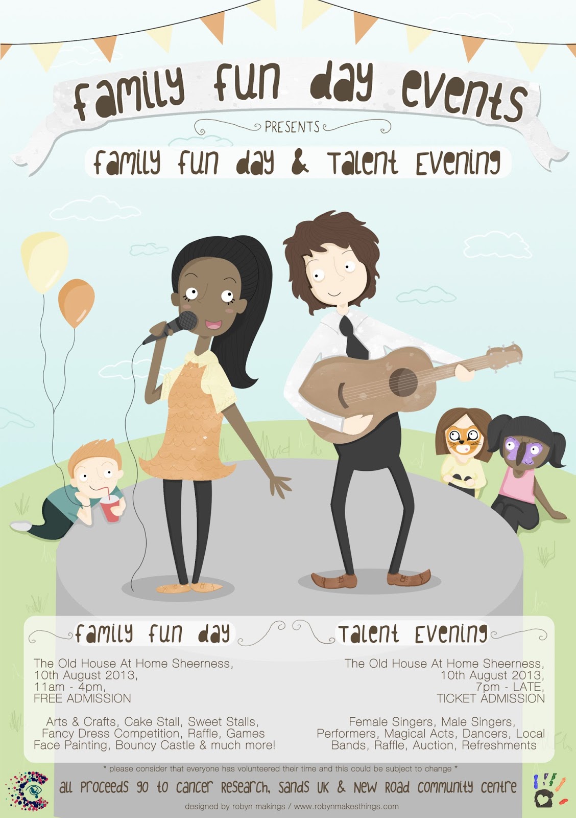 robynmakesthings: family fun day events poster