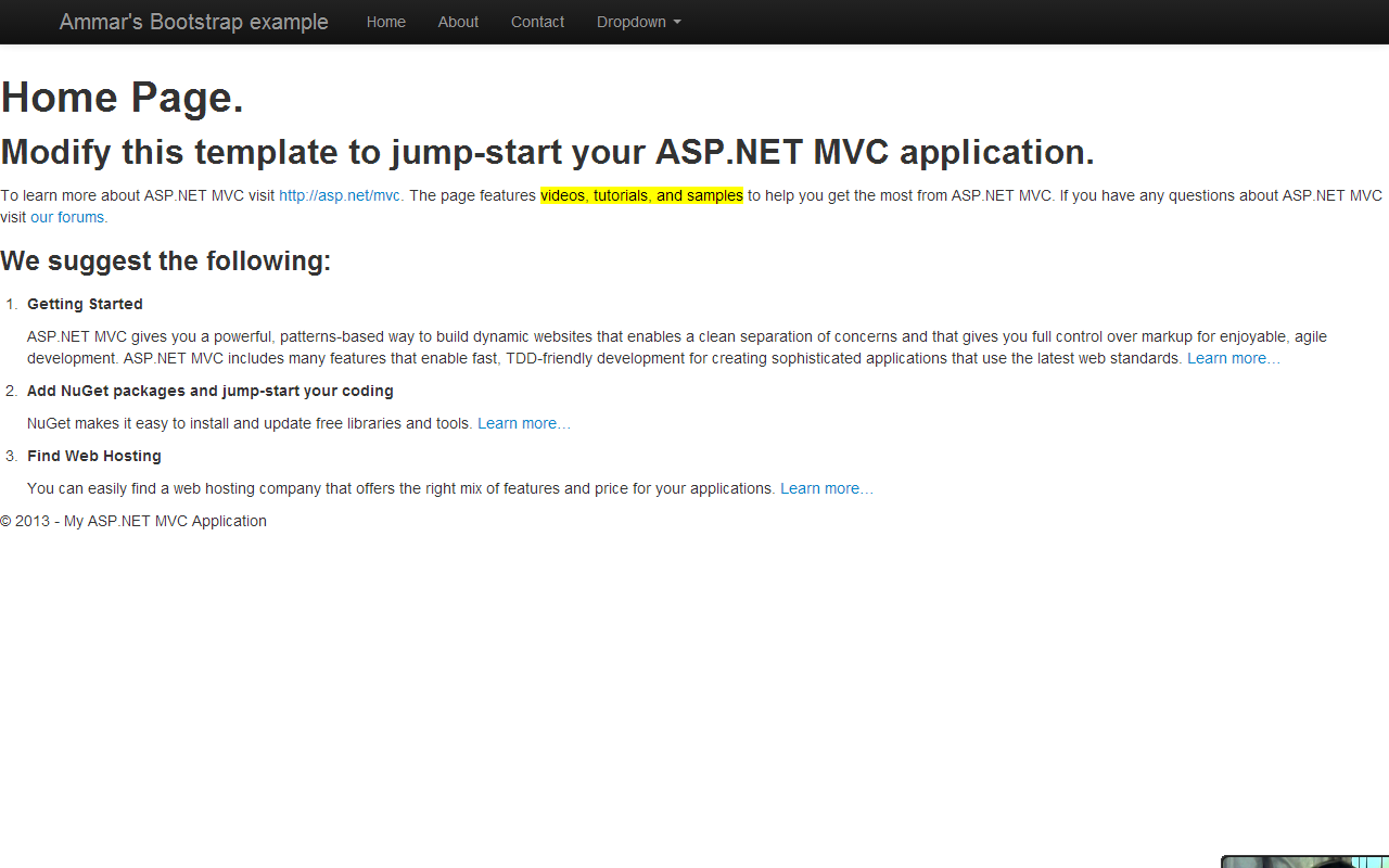 Using Twitter Bootstrap 20 In Aspnet Mvc Web Applications Ammar Ahmeds Blog