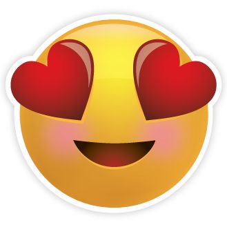 8 Beautiful Smileys with Heart in Eyes | Smiley Symbol