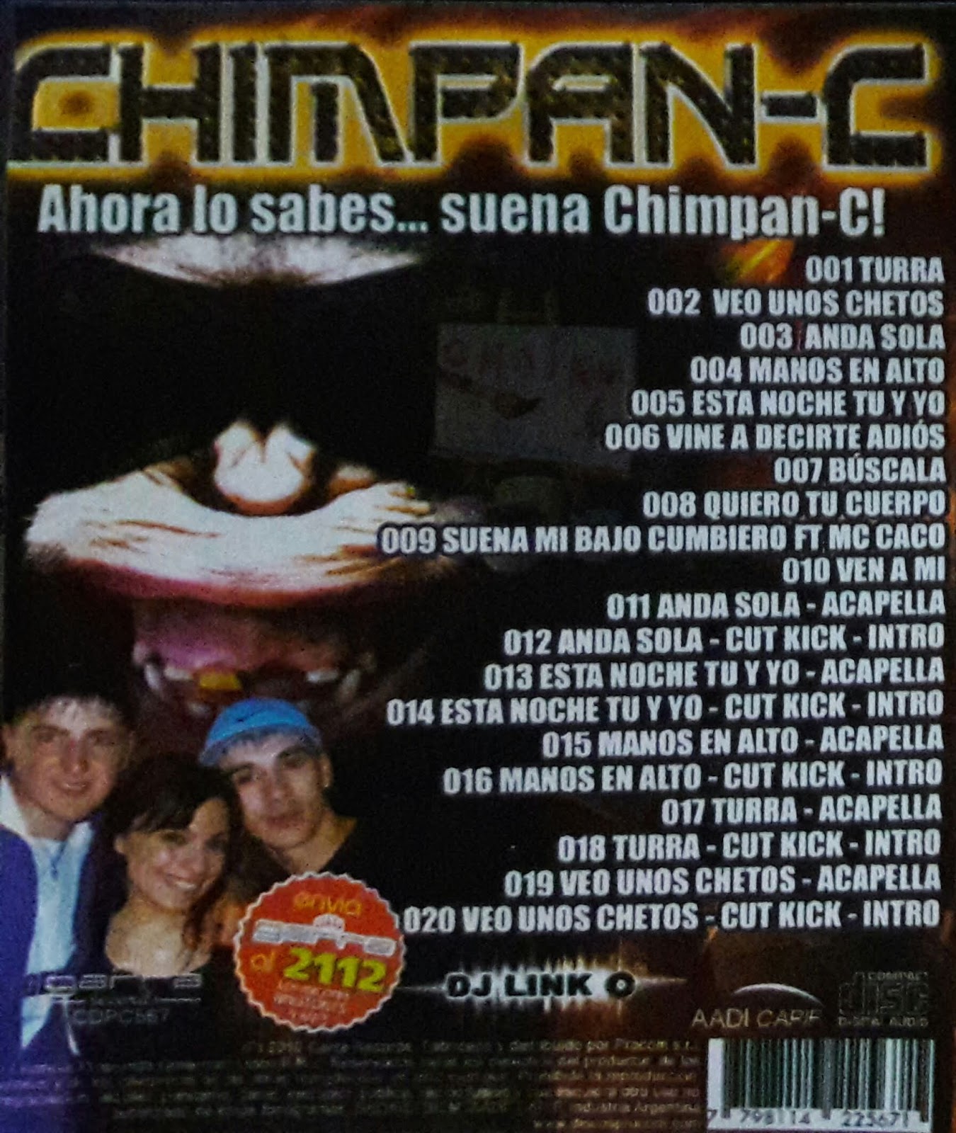 La Mejor Cumbia Villera: Chimpan-C - Y Ahora Lo Sabes Suena El Chimpan ...