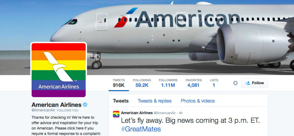 American Airlines Joins Pride Parade - Joe.My.God.