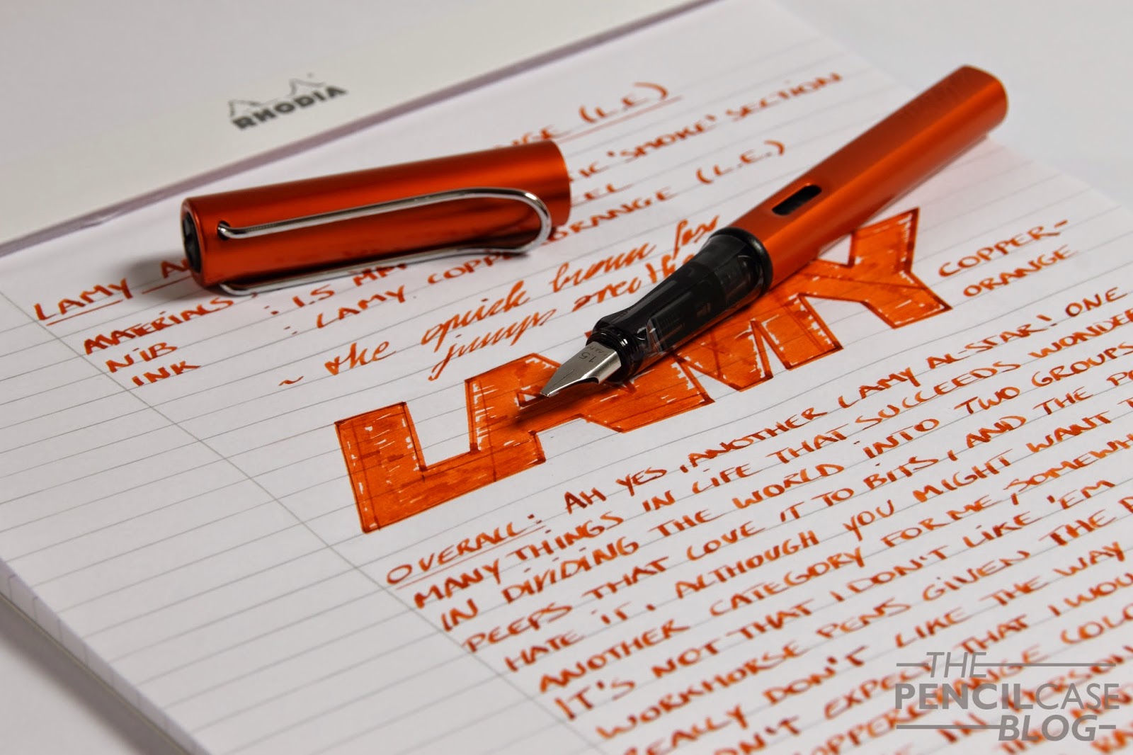 LAMY AL-STAR COPPERORANGE FOUNTAIN PEN REVIEW | The Pencilcase Blog ...