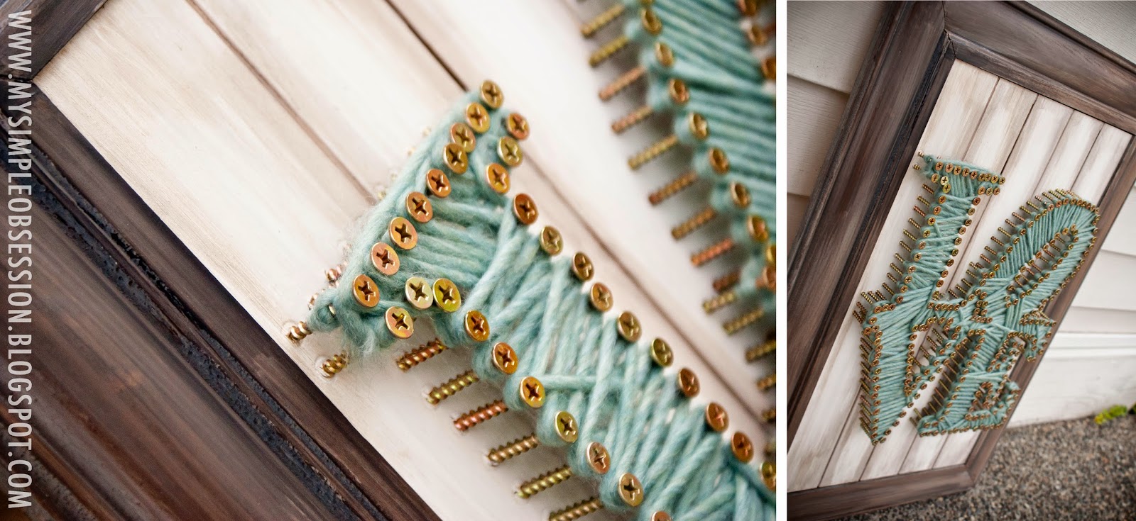 My Simple Obsession: Rustic "String Yarn" Sign