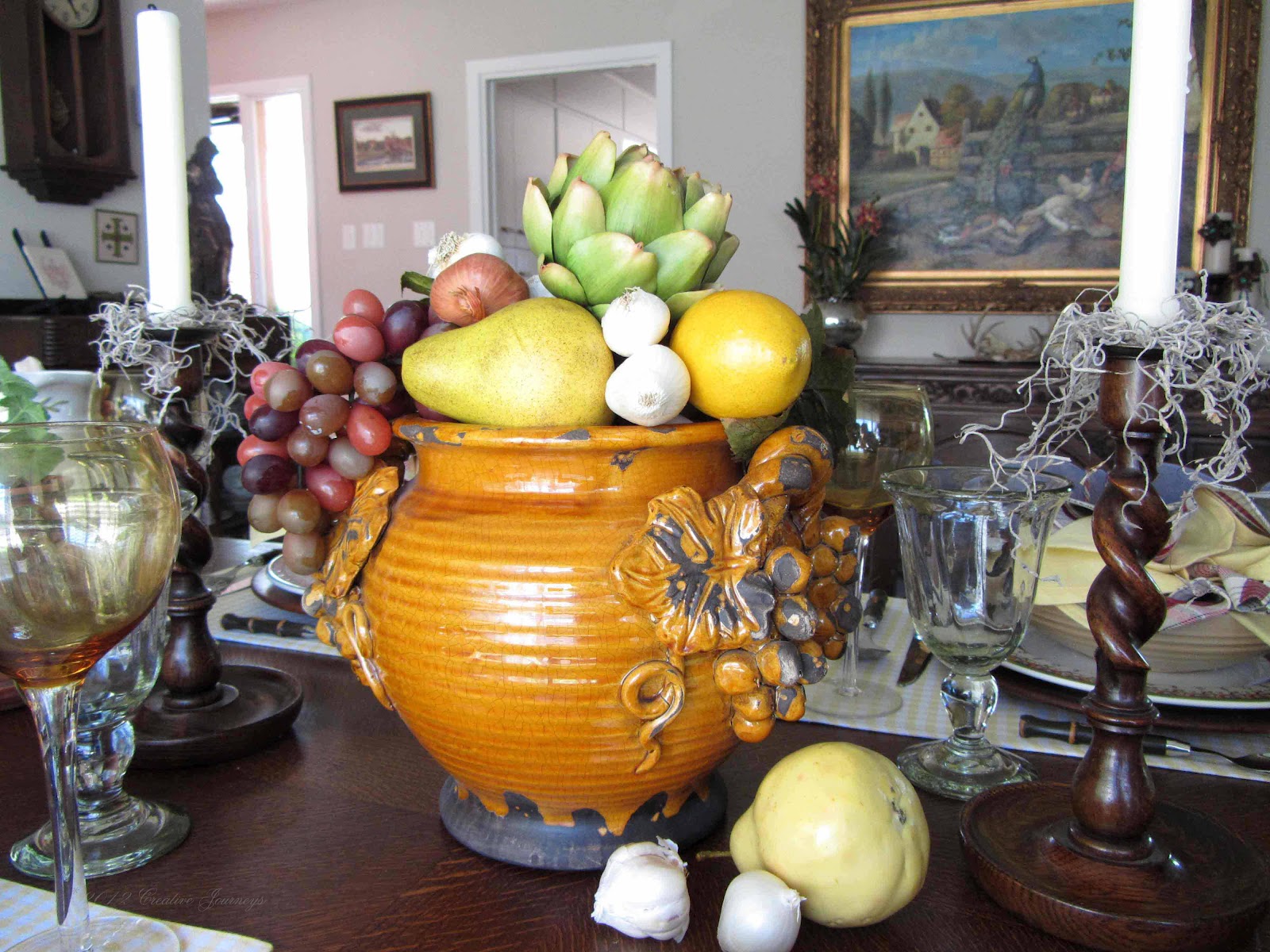 Creative Journeys: Dining in Tuscany Tablescape