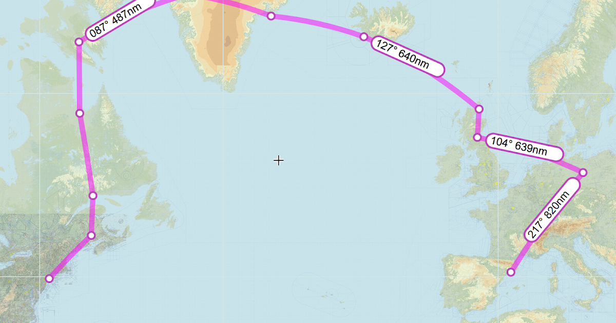 N97NM: Atlantic Crossing Route