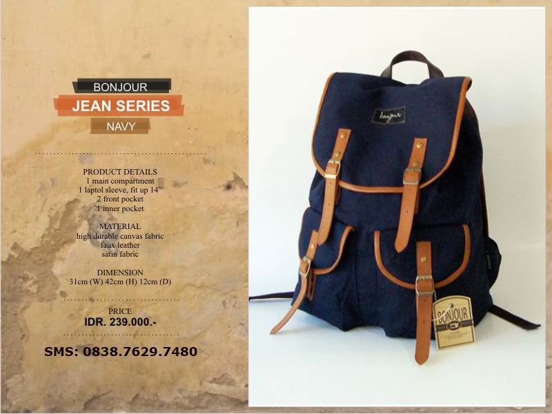 Jual Tas Ransel Kanvas Murah: Jual Tas Ransel Kanvas Murah Bonjour Jean ...