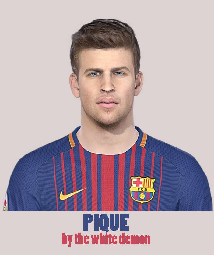 pes-modif: PES 2018 Pique Face By The White Demon