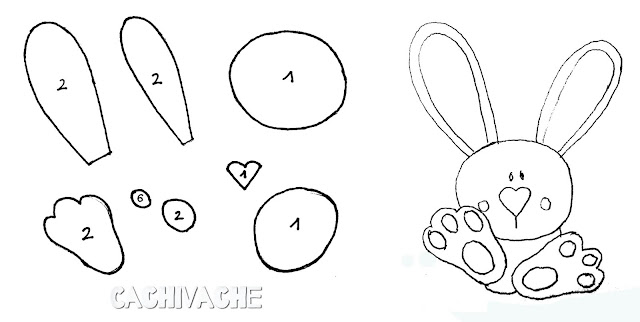 Manualidades conejo con moldes - Blog de imágenes