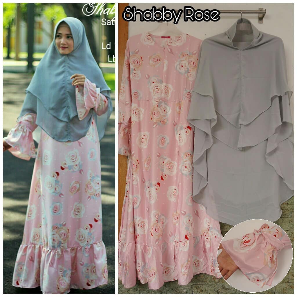 31 Model Terbaru Baju Gamis Lebaran / Pesta Wanita Motif Brokat Bunga ...