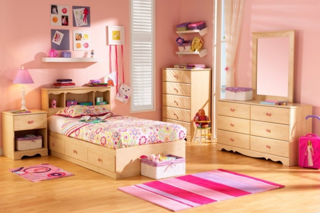 Dormitorio color rosa para niña - Colores en Casa