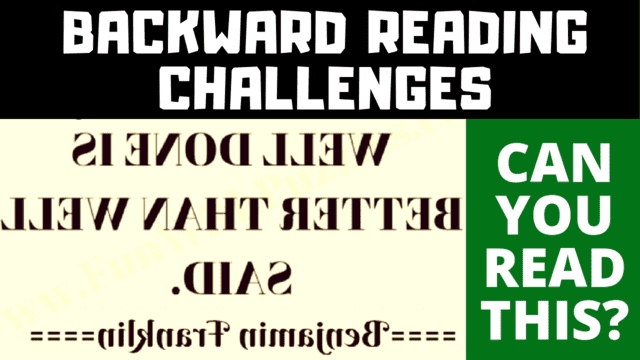 Reading Backwards Test