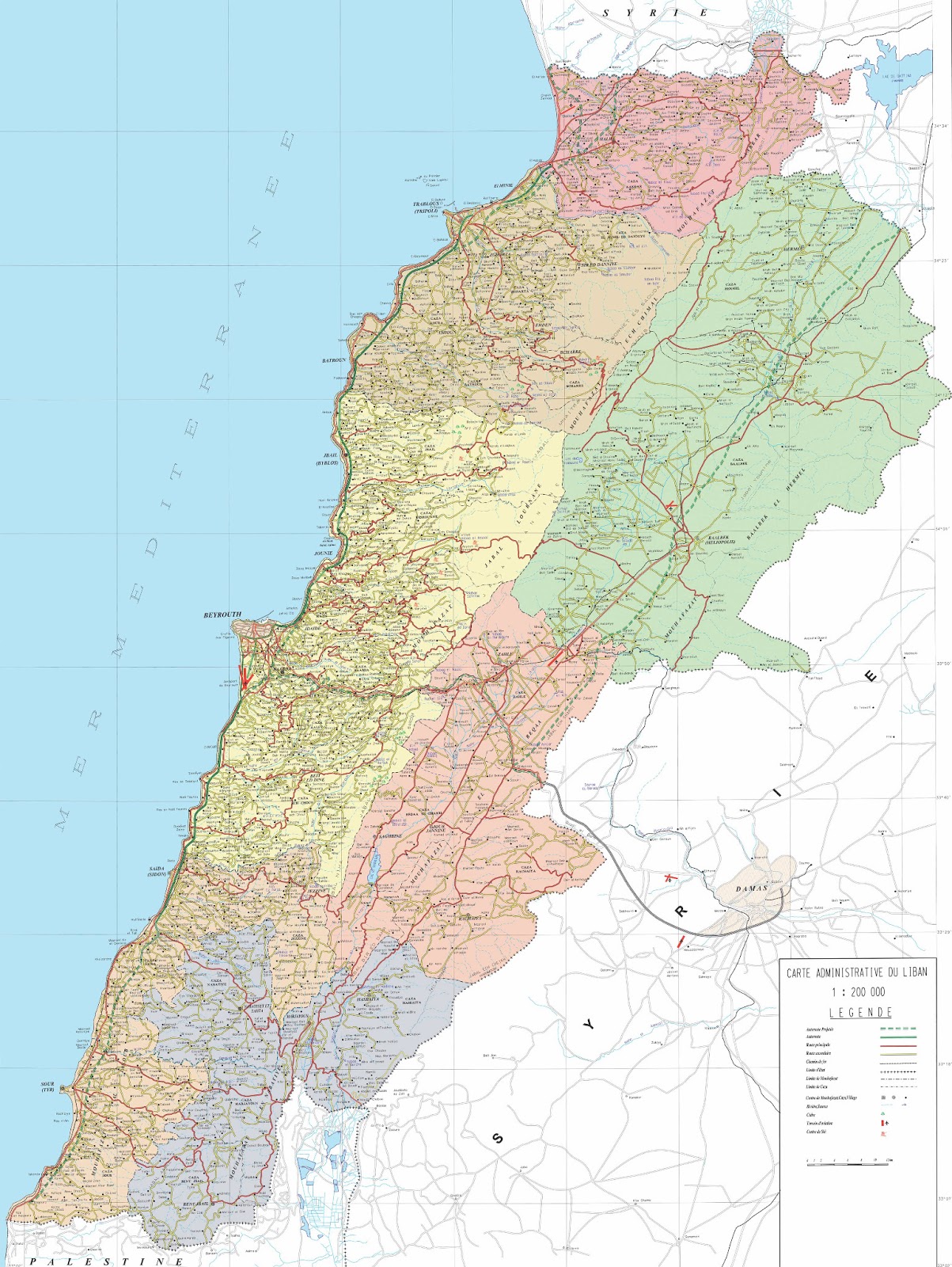 Lebanon - Geographical Maps of Lebanon - Philippines Press™