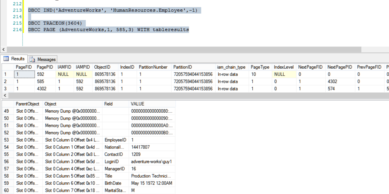 On The Journey To Be A Sql Server Professional Use The Undocumented Dbcc Page Dbcc Ind And