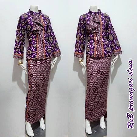 Baju Model Pramugari Dasi Elena - Batik Bagoes Solo