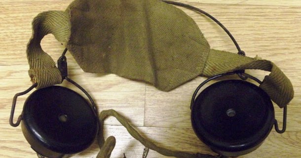 MILITARIA: SET CASTI CU MICROFON PTR W.S. No 18 BRITISH