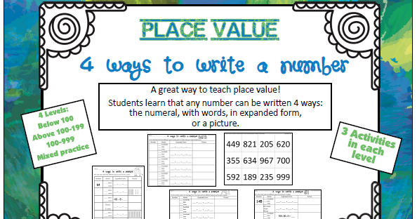 Peterson's Pad: 4 Ways to Write a Number with a FREEBIE
